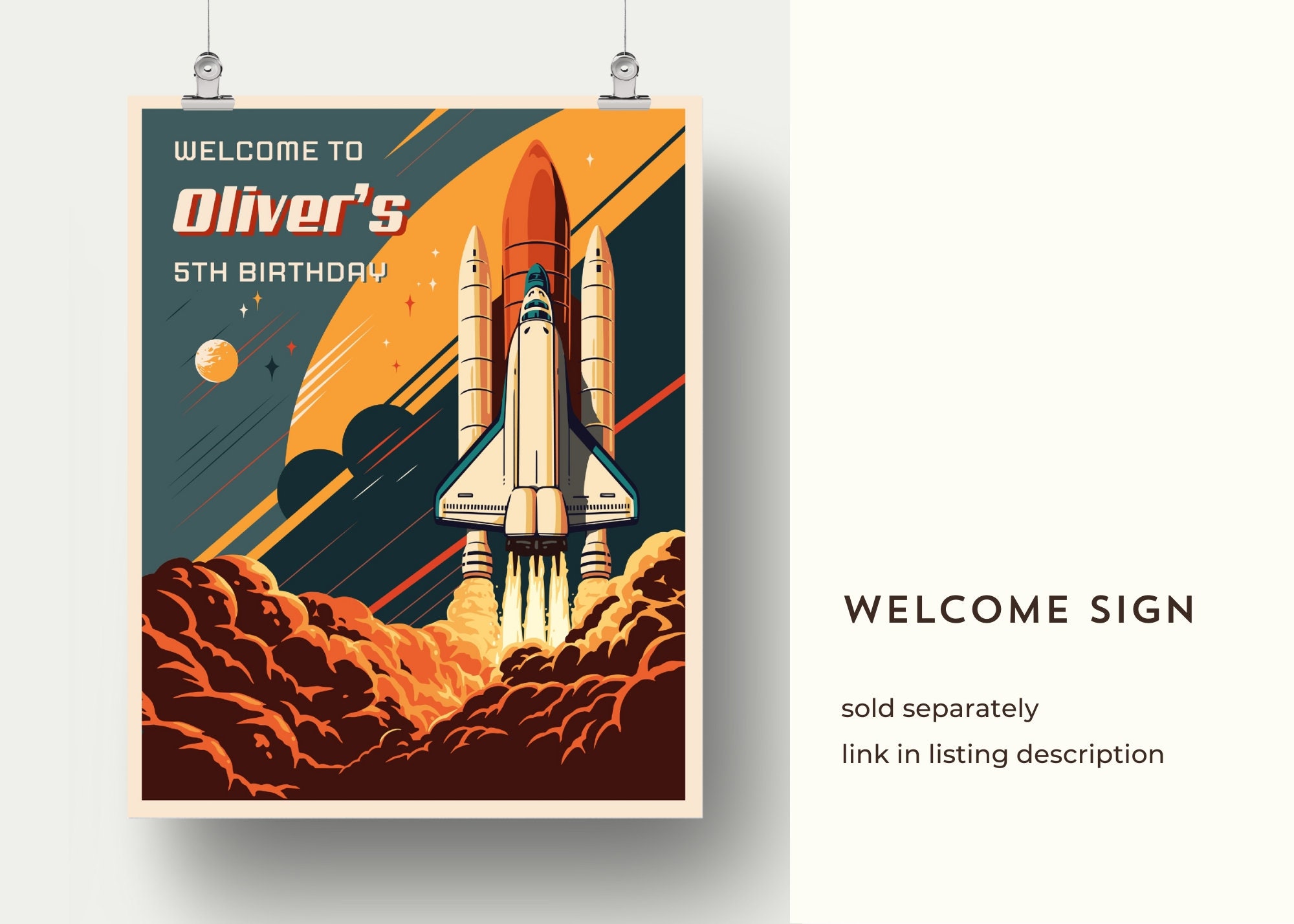 EDITABLE Spaceship Thank You Swing Tag Template, Boy Birthday, Rocket ...