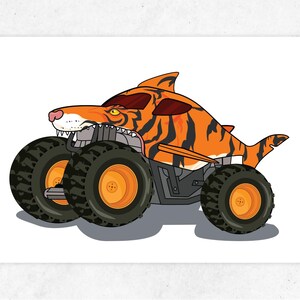 Monster Trucks Posters, Art Print, Monster Jam Prints, Boys Room Decor ...