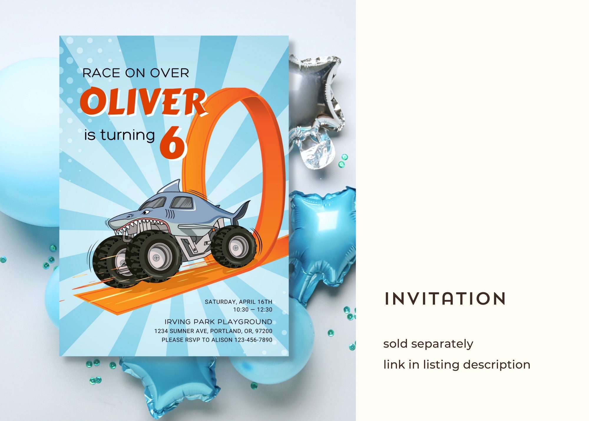 Centro de mesa IMPRIMIBLE Monster Trucks, Cumpleaños de niño, Recortes ...