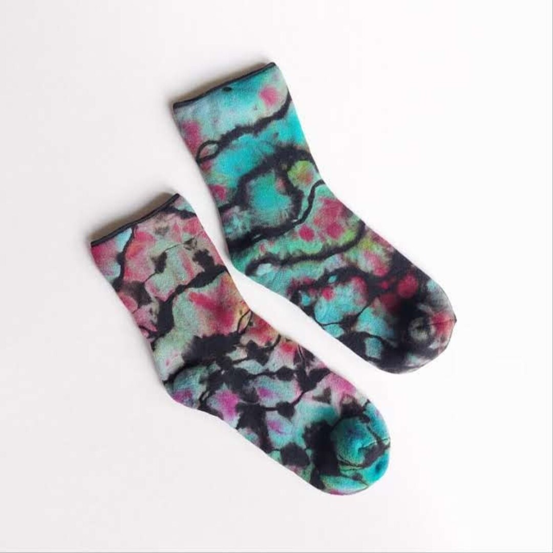 Geode Tie Dye Low Cut Socks Reverse & Ice Dyed - Etsy