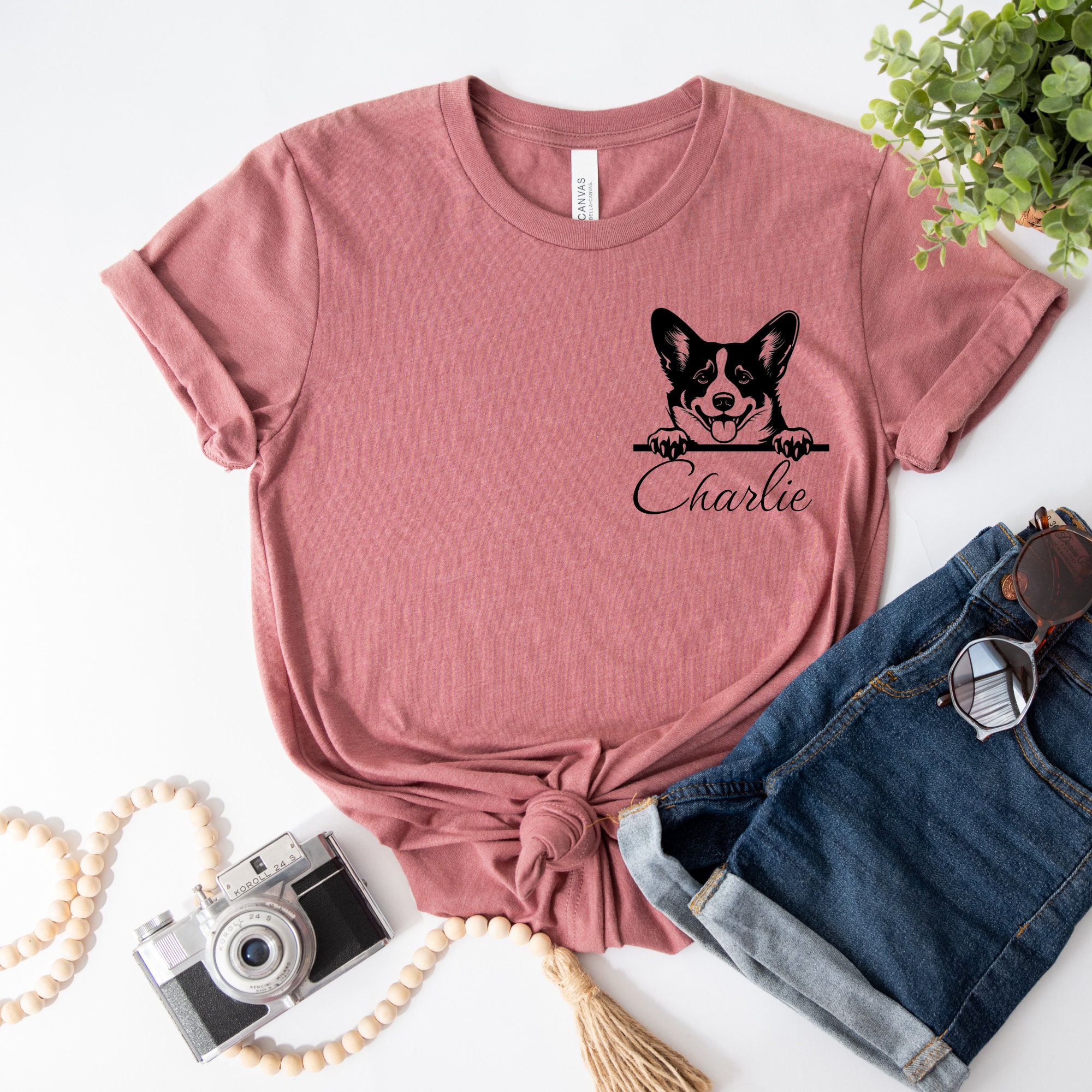 CUSTOM CORGI Tshirt, Corgi Mom Tshirt, Gift for Corgi Mom, Custom ...