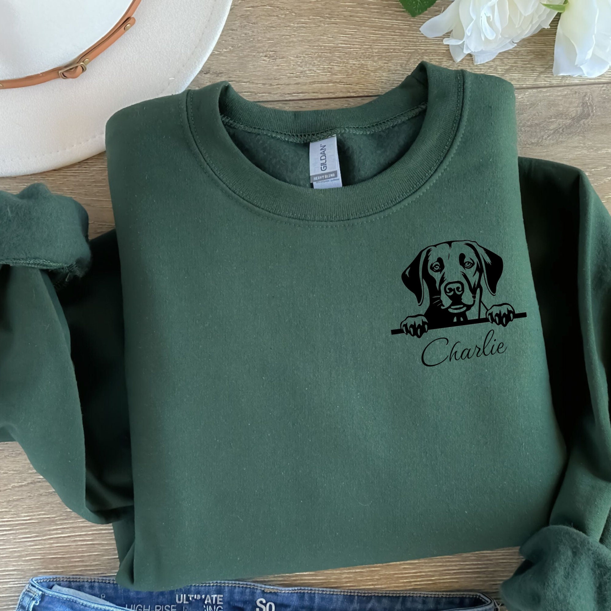 CUSTOM LABRADOR RETREIVER Sweatshirt, Lab Mom Sweatshirt, Lab Custom ...