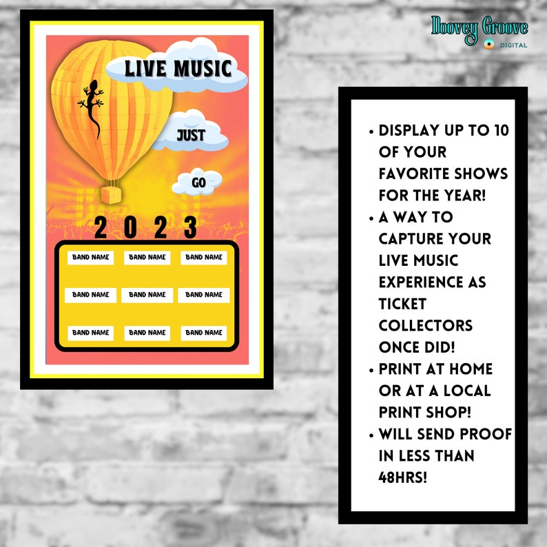 Custom Music Fan Poster, Printable Music Lover Wall Art, Personalized ...