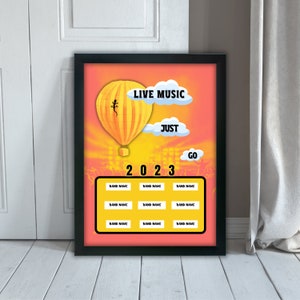 Custom Music Fan Poster, Printable Music Lover Wall Art, Personalized ...