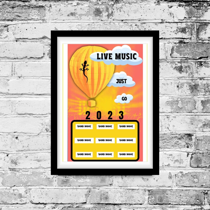Custom Music Fan Poster, Printable Music Lover Wall Art, Digital ...