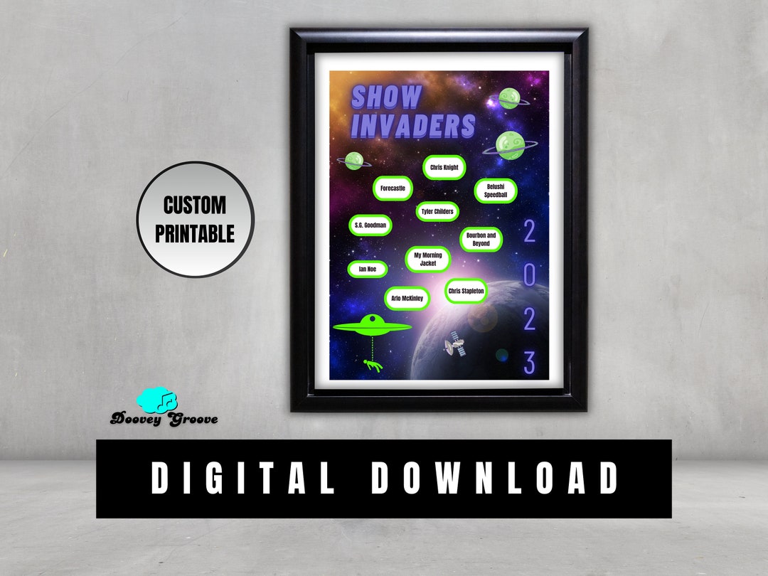 Custom Concert Poster, Music Fan Art, Music Wall Art, Concert Memories ...