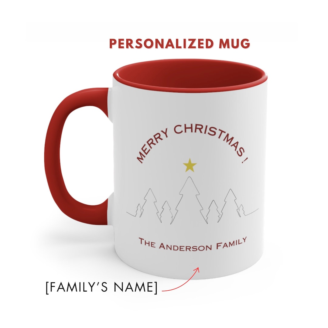 Personalized Christmas Gift Mug / Custom Family Christmas Tree Mug ...