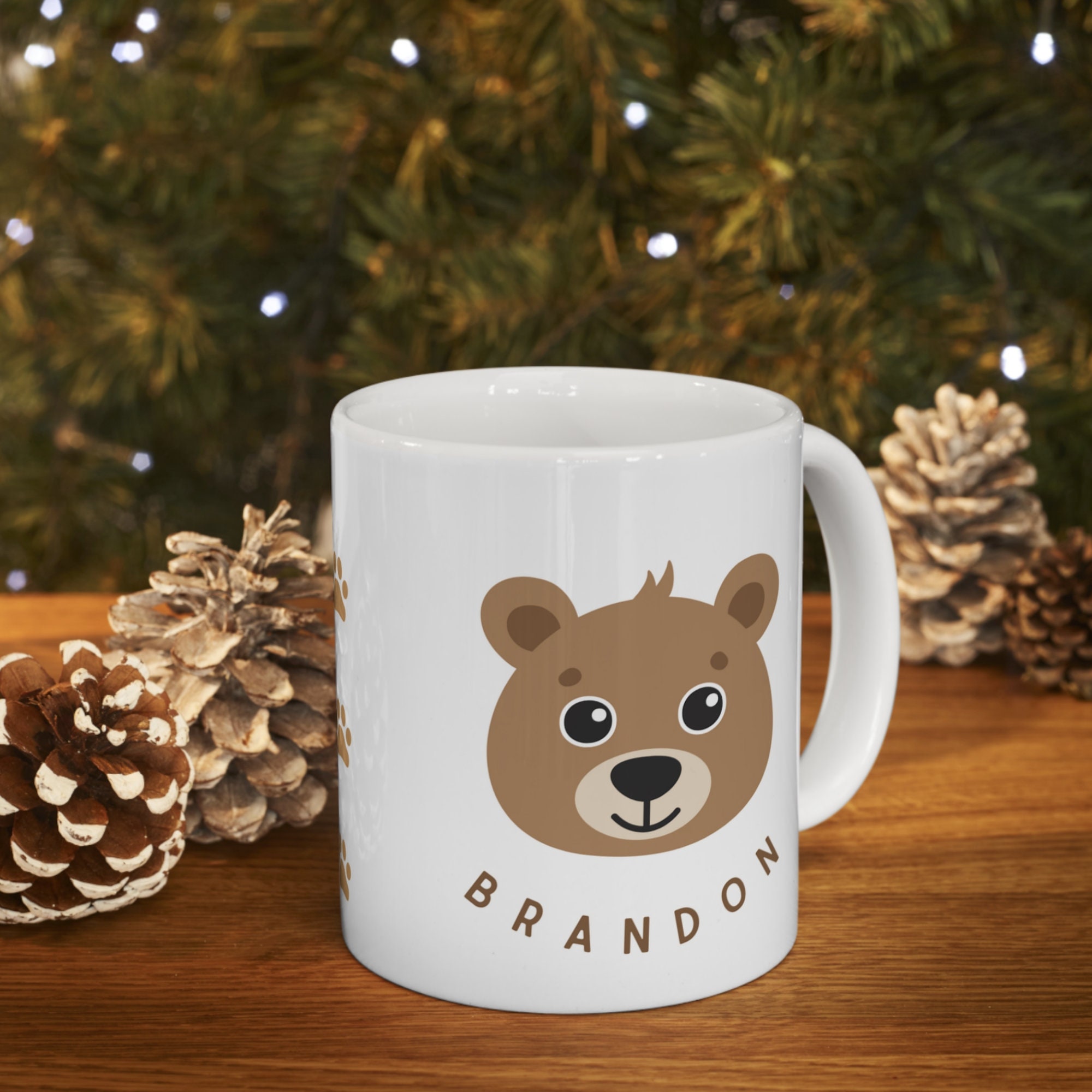 Personalized Kids Mug With Names / Custom Animal Face Mug for Kids ...