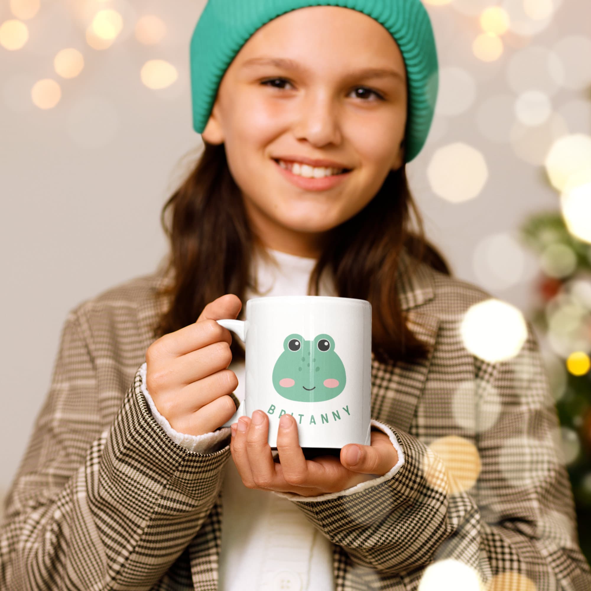 Personalized Kids Mug With Names / Custom Animal Face Mug for Kids ...