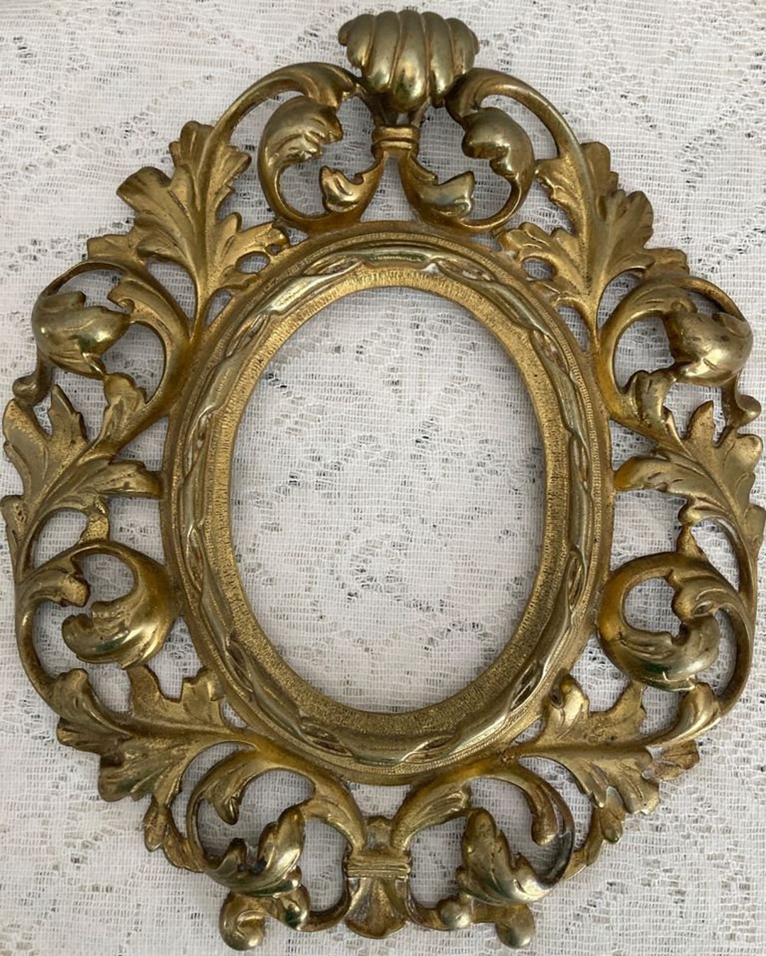 Antique Ornate Brass Frame - Etsy