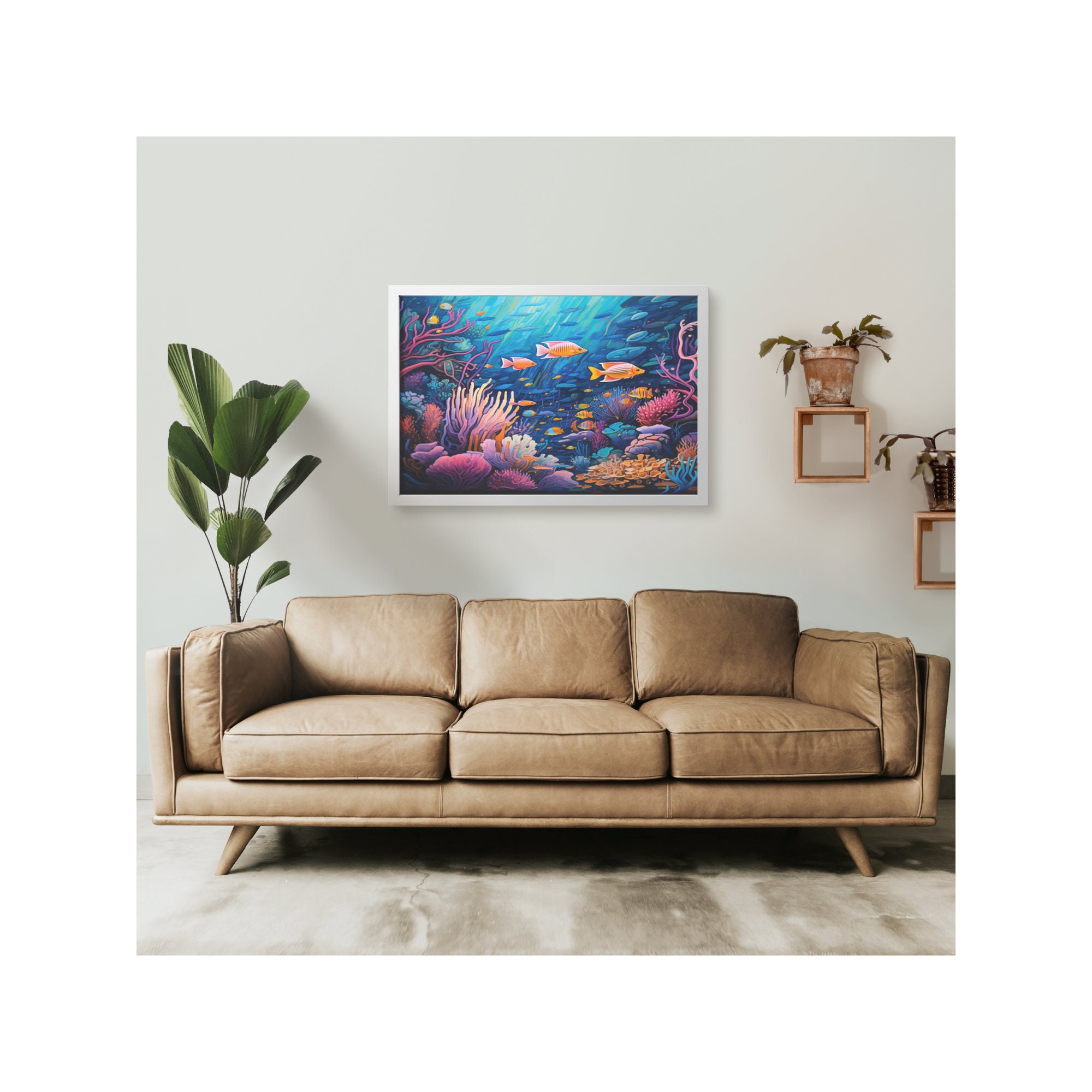 Saltwater Fish Wall Art Framed Art Canvas Art Coral Reef Art Beach Art ...