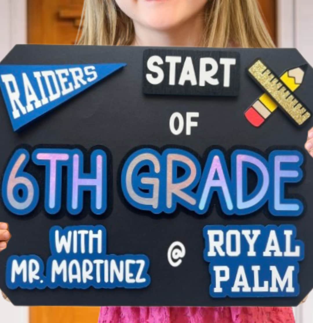 2 in 1 - Back to School Sign - Customizable First/last Day of School ...