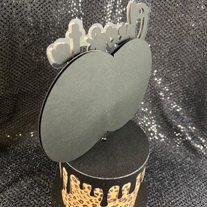 Leopard Print, Black and Gold Cake Topper - Cheers to 60 - Custom Age ...