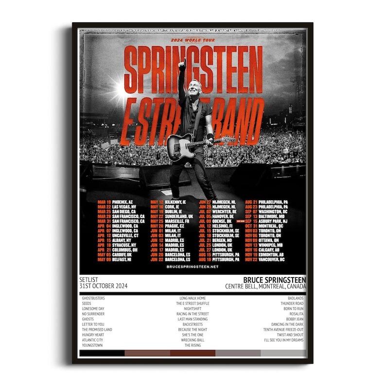 Bruce Springsteen Springsteen & E Street Band 2024 World Tour Tour ...