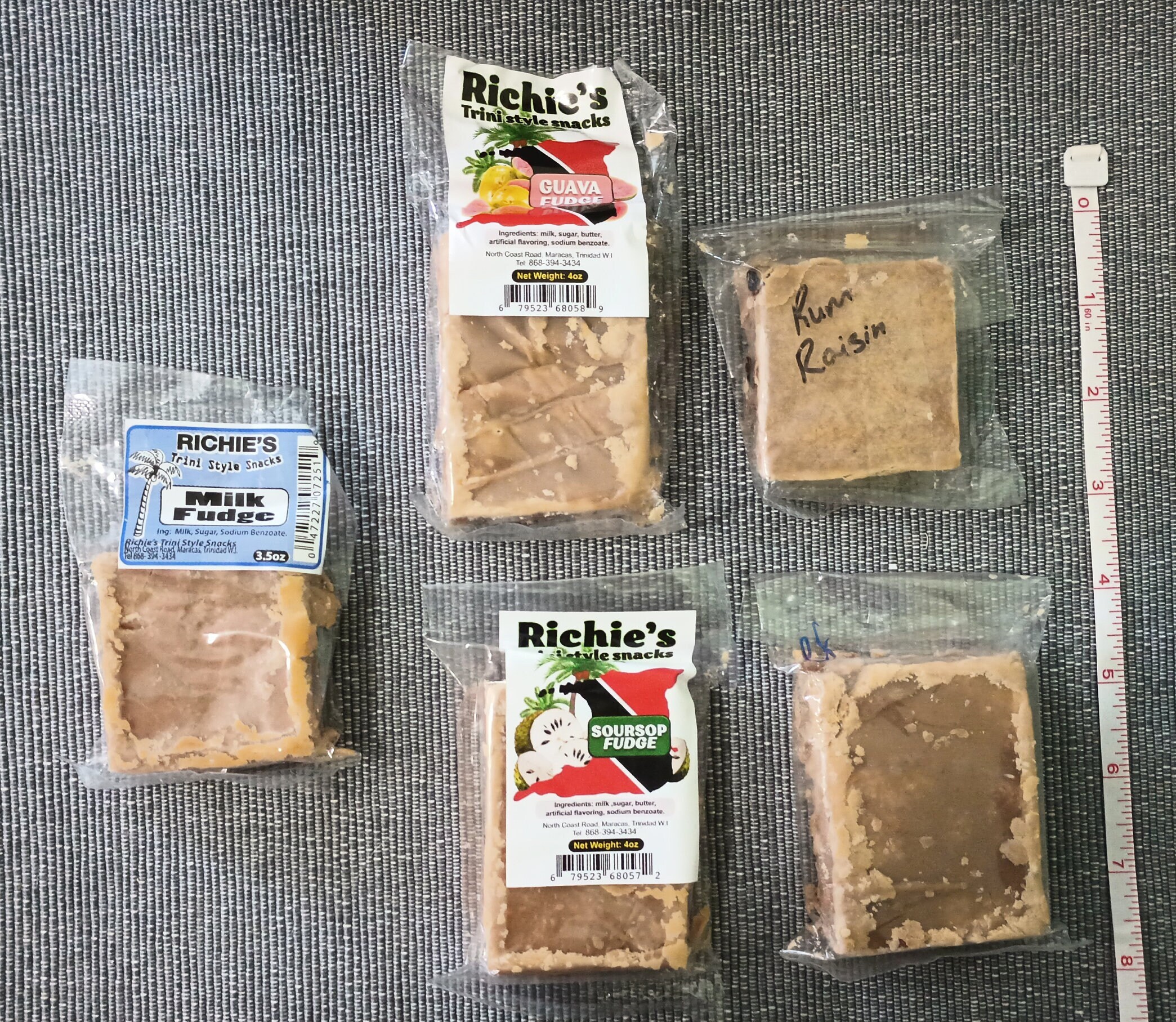 Unique Fudge Flavours: Rum & Raisin, Milk, Soursop, Guava or Coffee ...