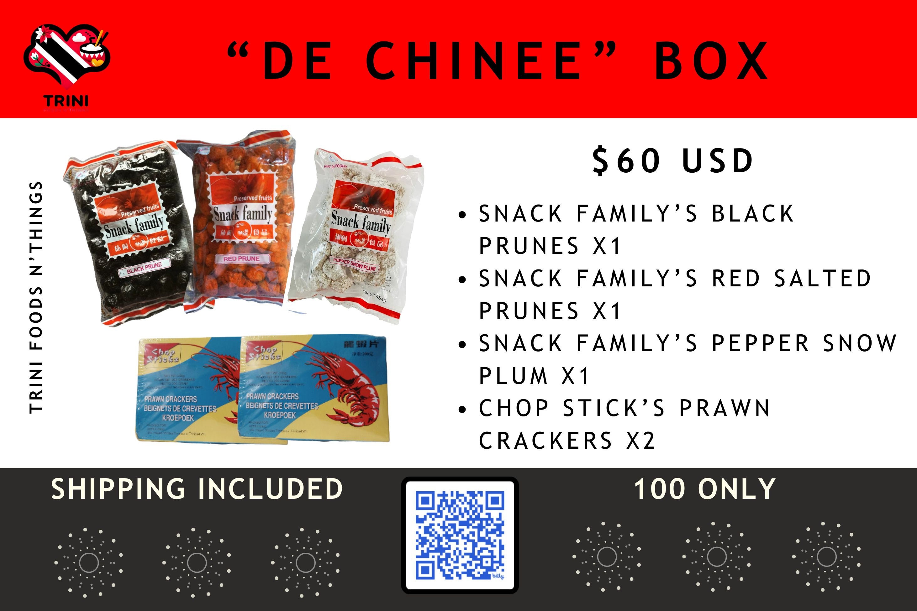 Ultimate Trini Snack Boxes Sweetness Box, De Chinee Box, Big Red Box ...