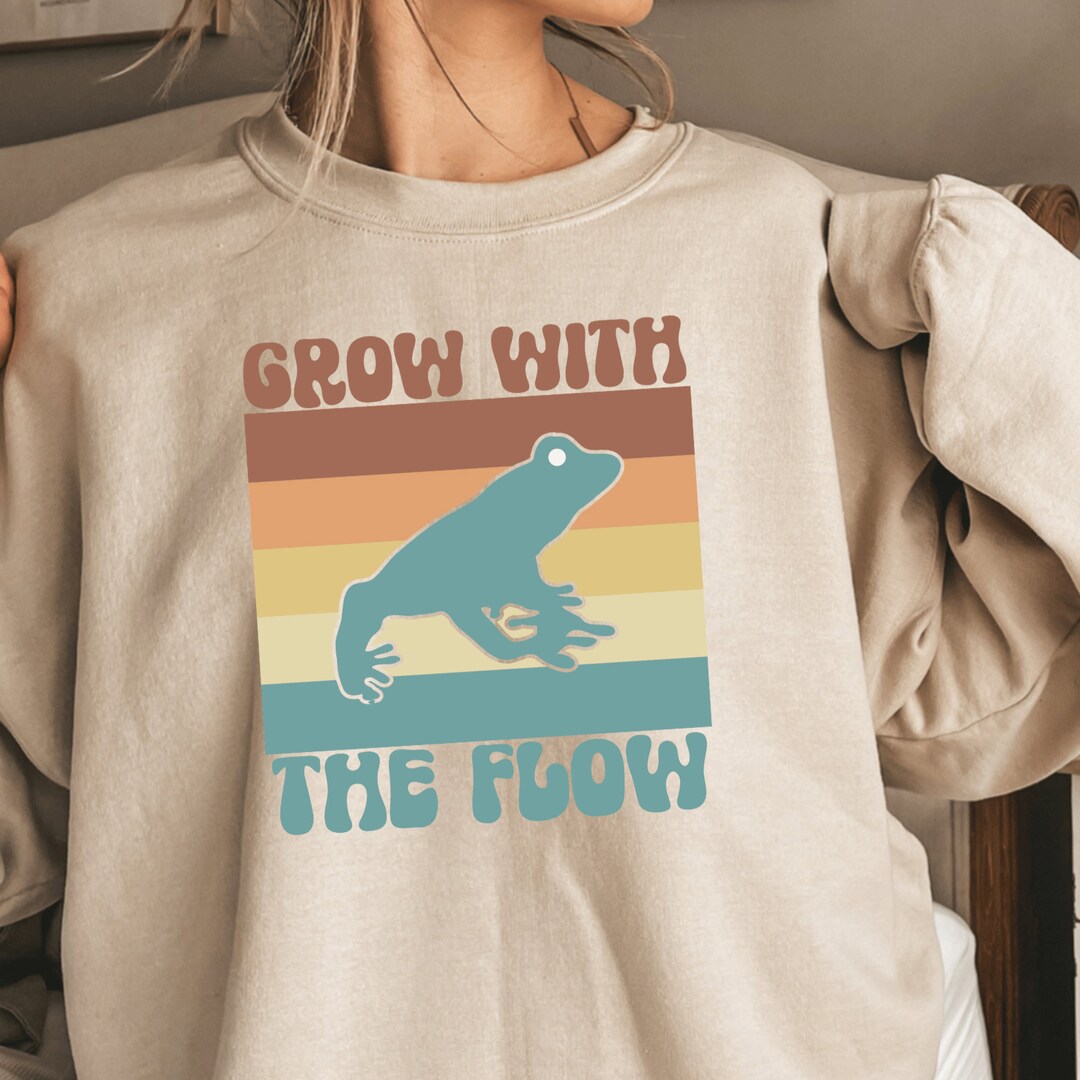 Grow With the Flow Inspirational Sweatshirt Spring Sweatshirt Boho ...