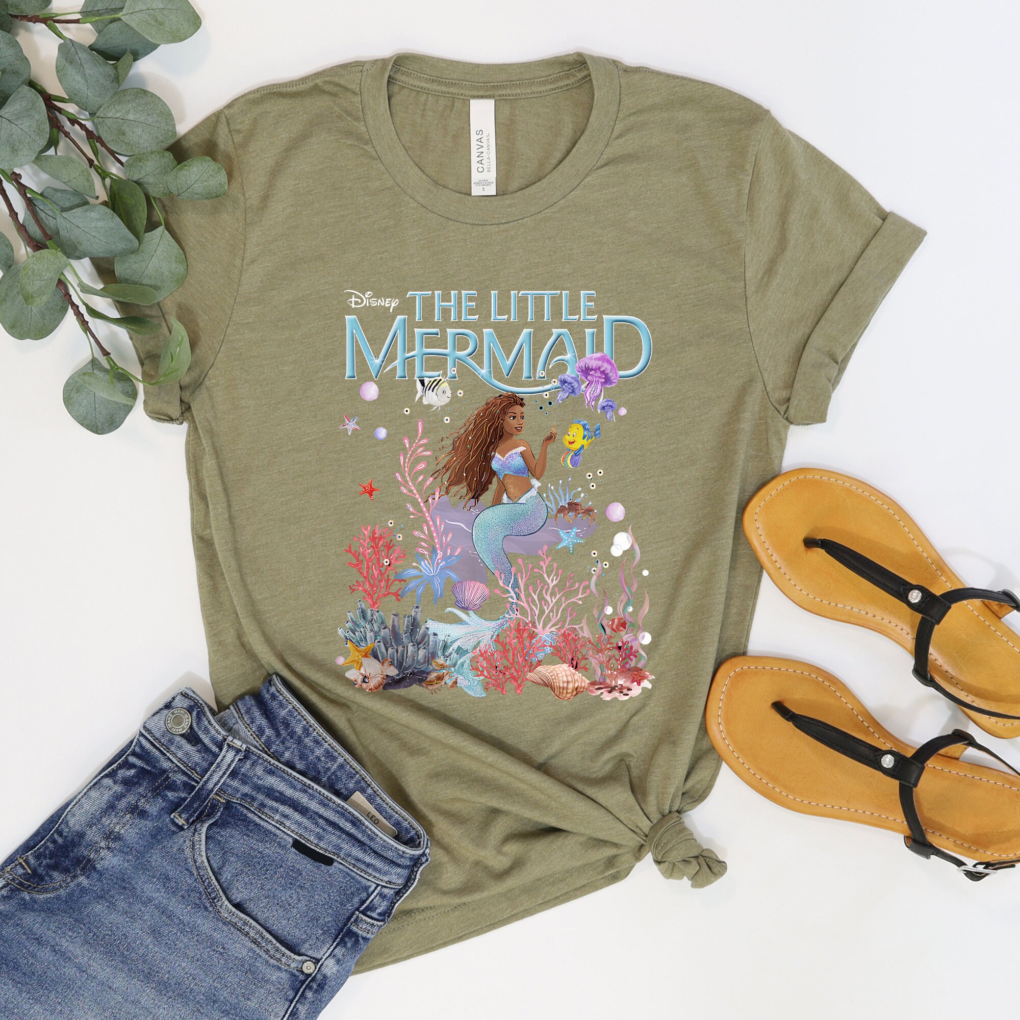 The Little Mermaid T-shirt, the Little Mermaid Black Tee, Black Girl ...