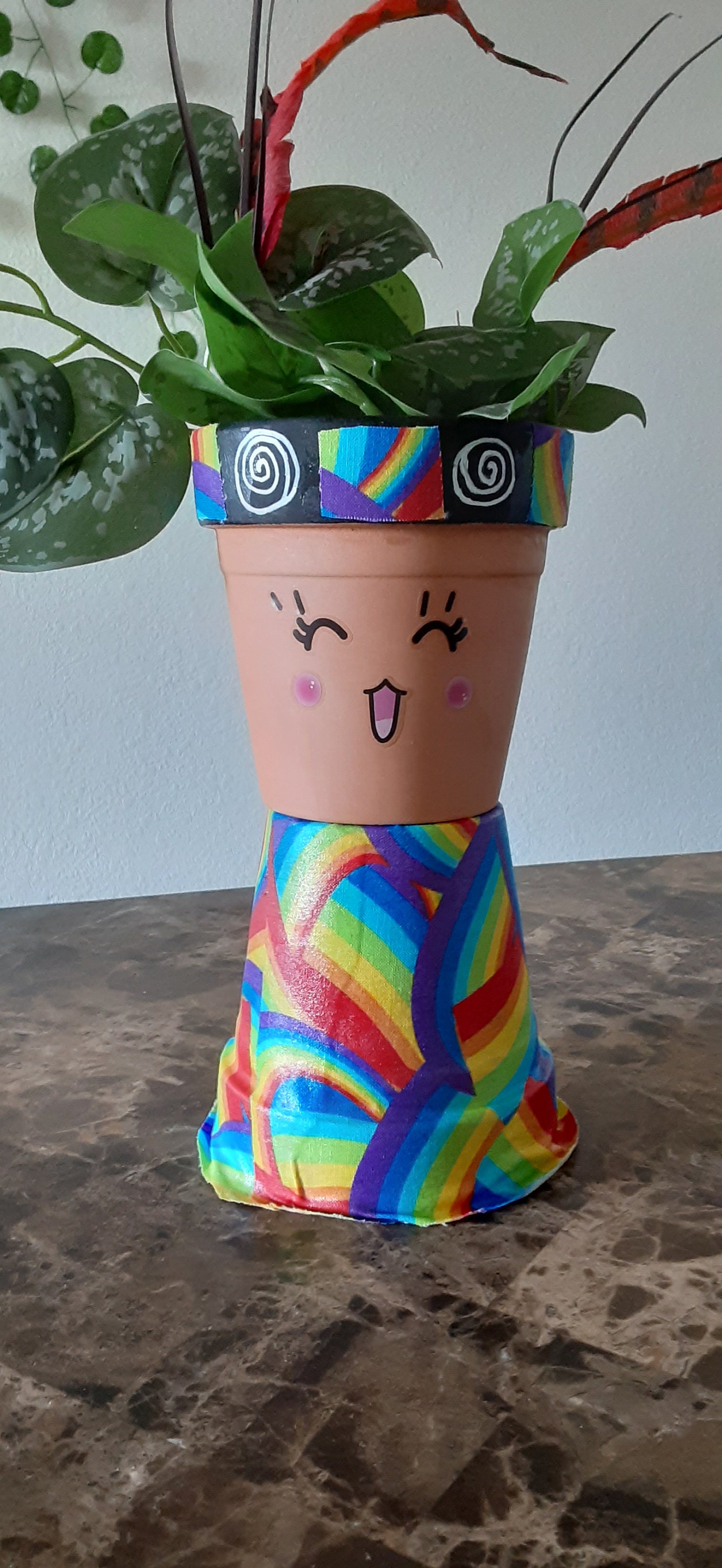 Rainbow Pot Person, Flower Pot/planter/ Gift/ LGBTQ Pride Home Decor - Etsy