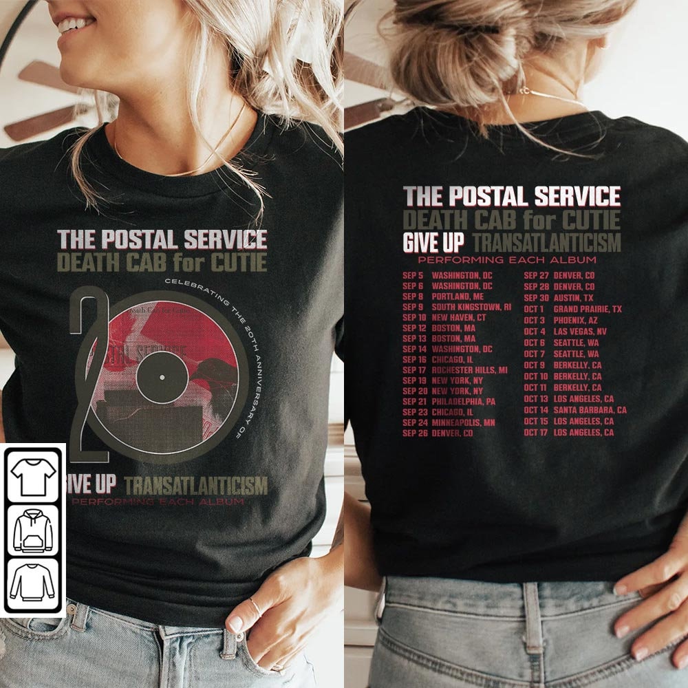The Postal Service & Death Cab For Cutie 2023 Tour Shirt , 20th ...