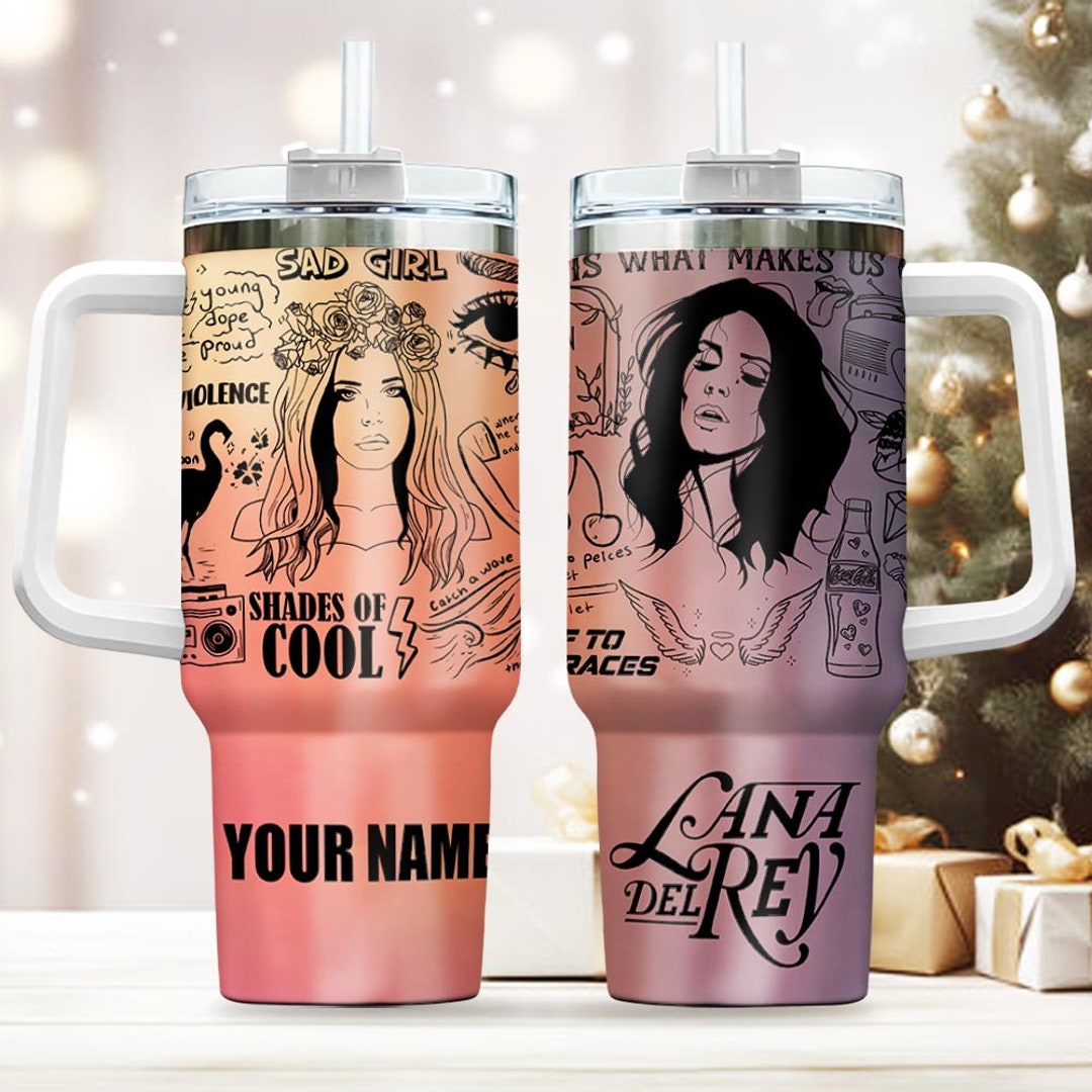 Custom Lana Del Rey Music Doodle 40oz Tumbler Lana Del Rey - Etsy