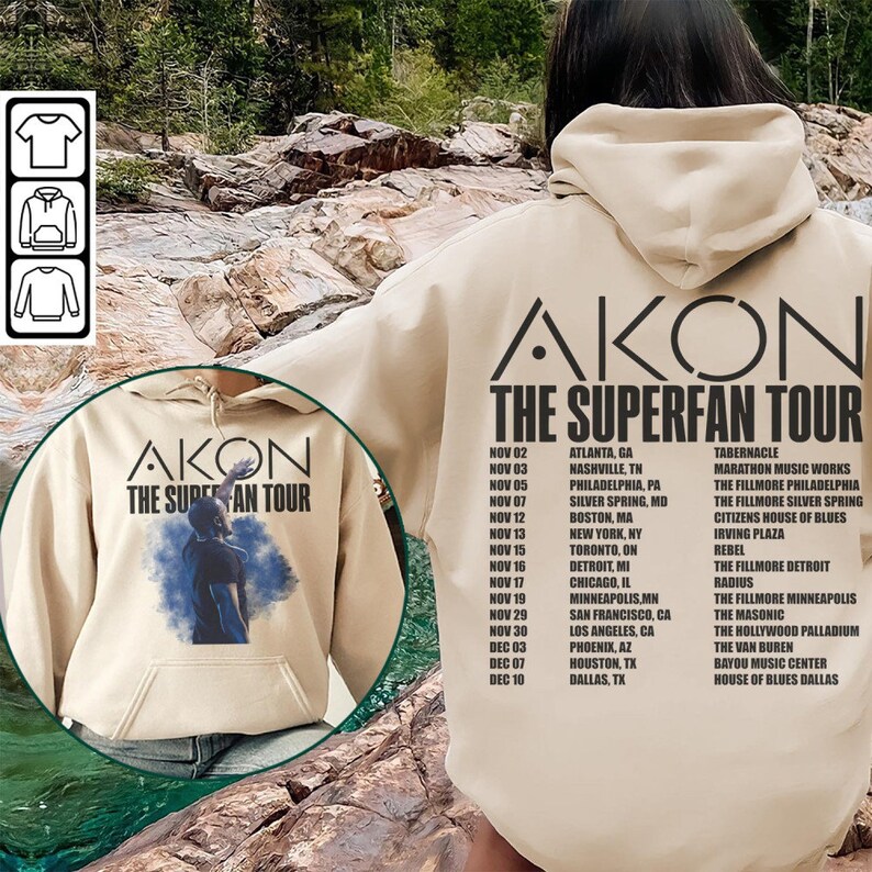 Akon Music Shirt 2side Akon the Superfan Tour 2023 Shirt - Etsy