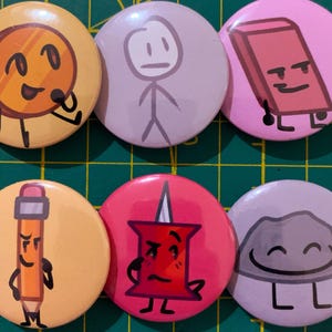 BFDI 32 Mm (1.25 Inch) Custom OSC Button Pins - Etsy