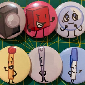 BFDI 32 Mm (1.25 Inch) Custom OSC Button Pins - Etsy
