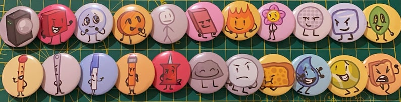 BFDI 32 Mm (1.25 Inch) Custom OSC Button Pins - Etsy
