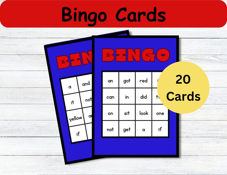 Sight Words Bingo, Reading Words, Games for Kids, Kindergarten Sight ...