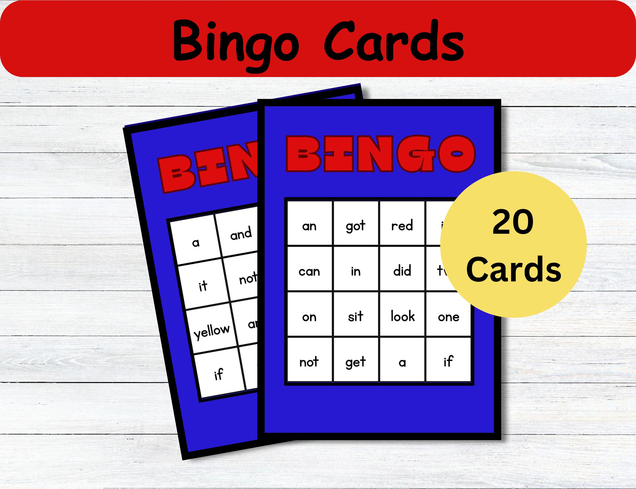 Sight Words Bingo, Reading Words, Games for Kids, Kindergarten Sight ...