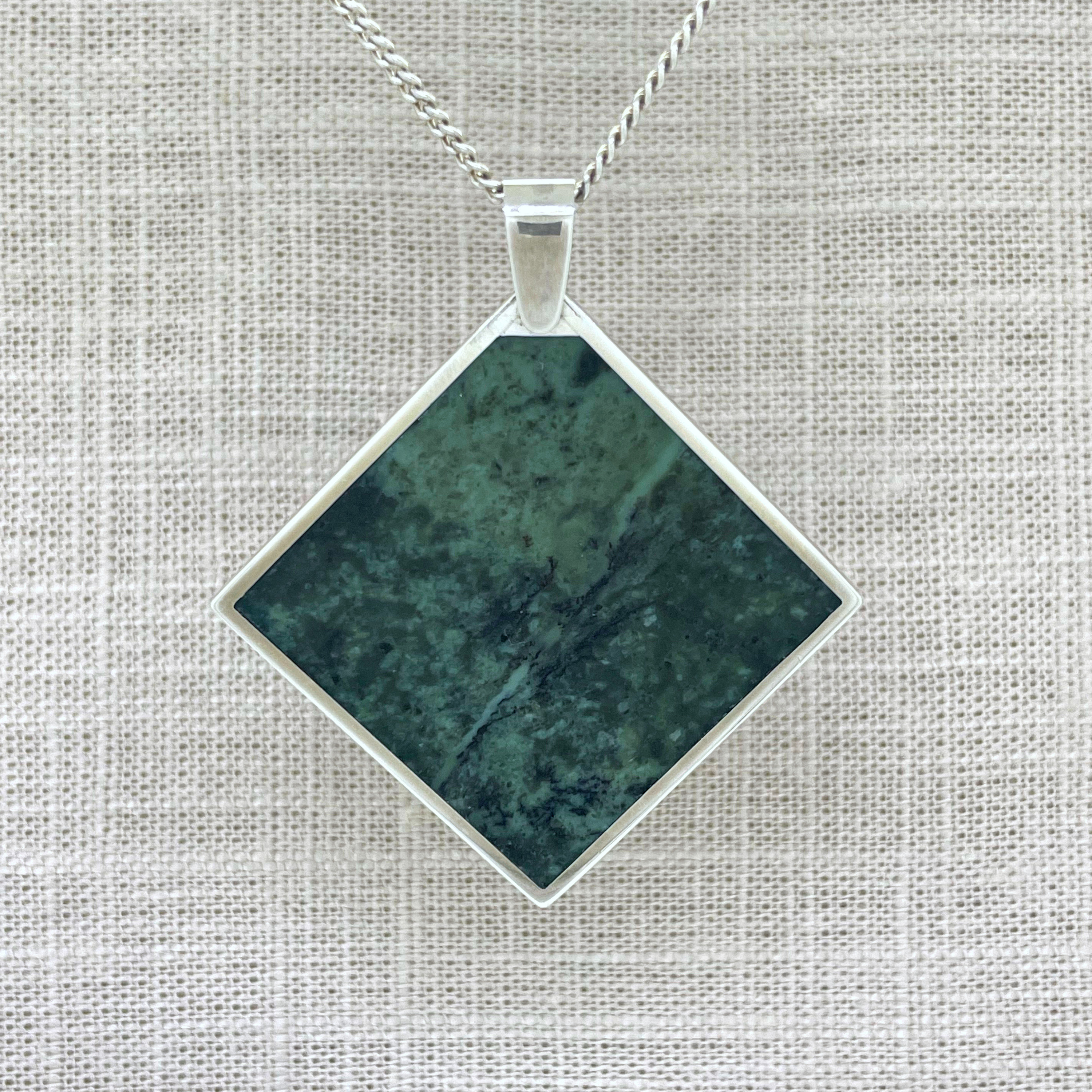 Australian Jade Square Pendant - Etsy Australia