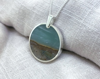 Ocean Picture Stone Pendant Necklaces With Cord of Your Choice - Etsy
