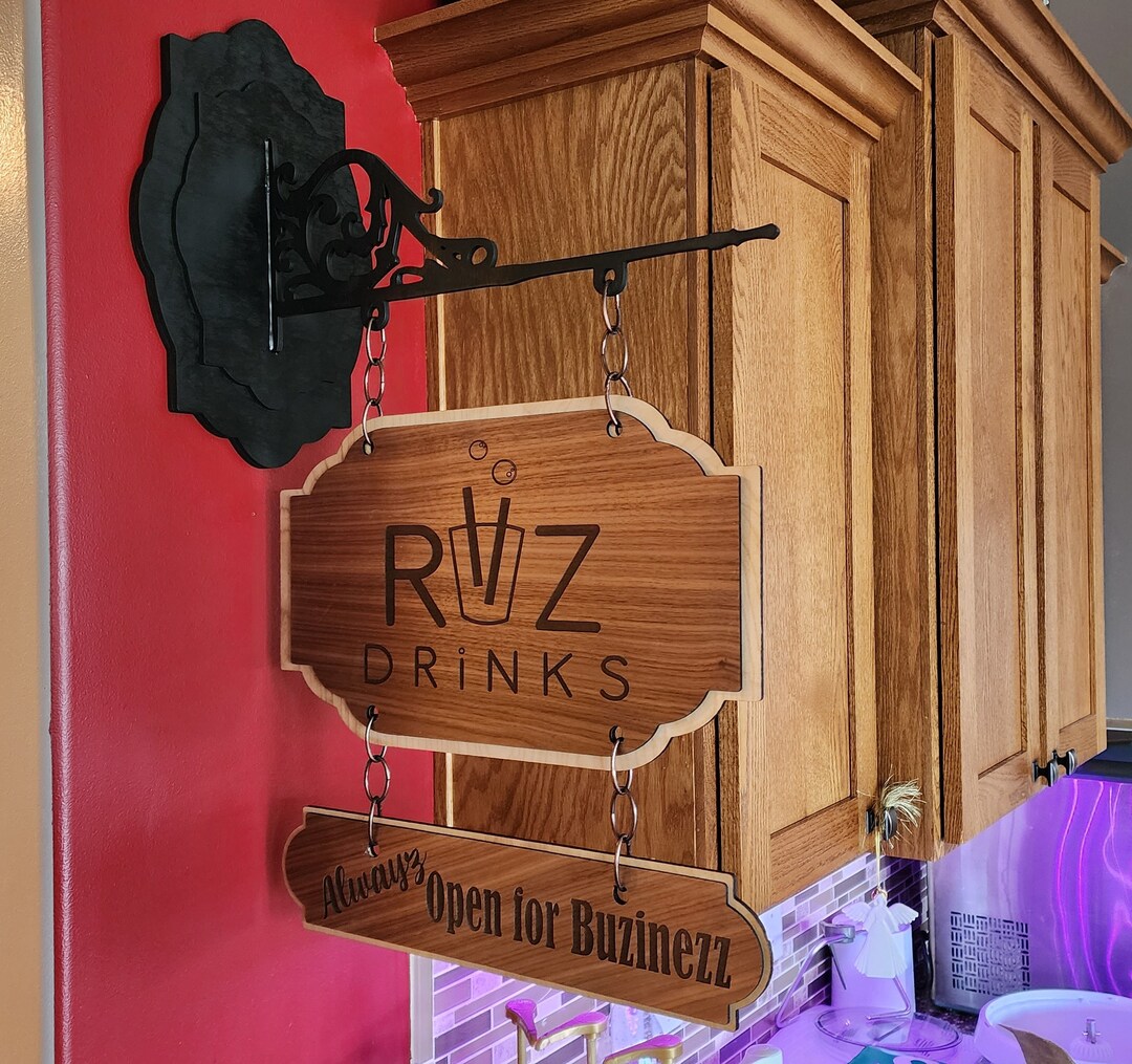 Sign Arm and Simple Pub Sign Laser Cut File - Etsy