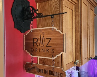 Sign Arm and Simple Pub Sign Laser Cut File - Etsy