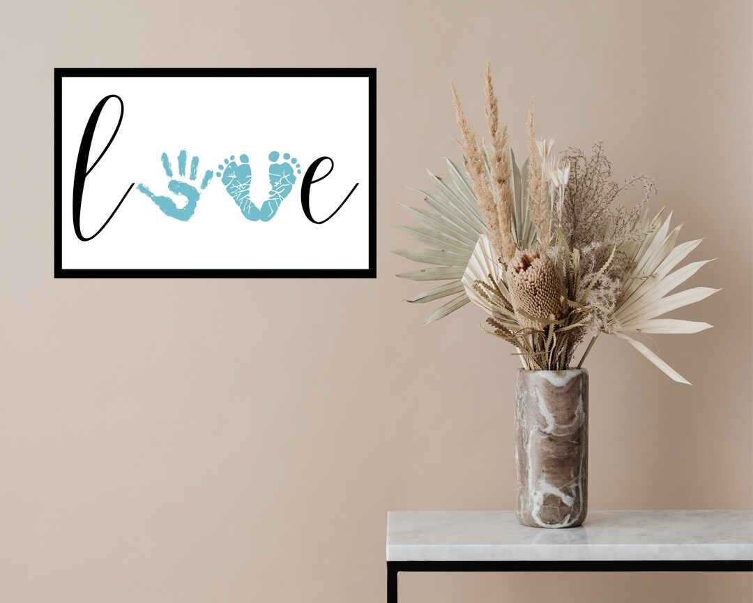 LOVE With Handprints; Handprint Craft; DIY Craft; Wall Art; Home Decor ...
