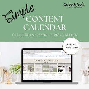 Editable Social Media Content Calendar | Instagram & Tiktok Planner ...