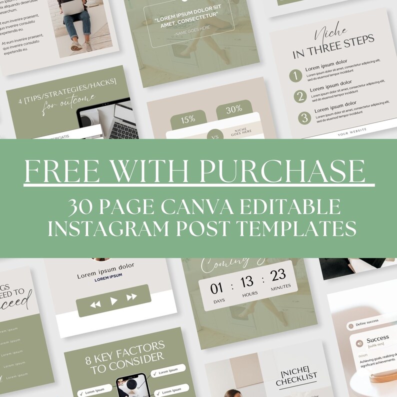 Editable Social Media Content Calendar | Instagram & Tiktok Planner ...