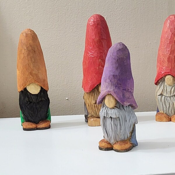 Hand Carved Gnomes - Etsy