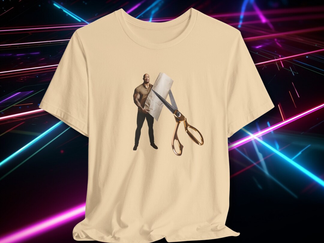 Dwayne "the Rock" Johnson Paper Scissors Funny Unisex Tshirt Gag Gift ...