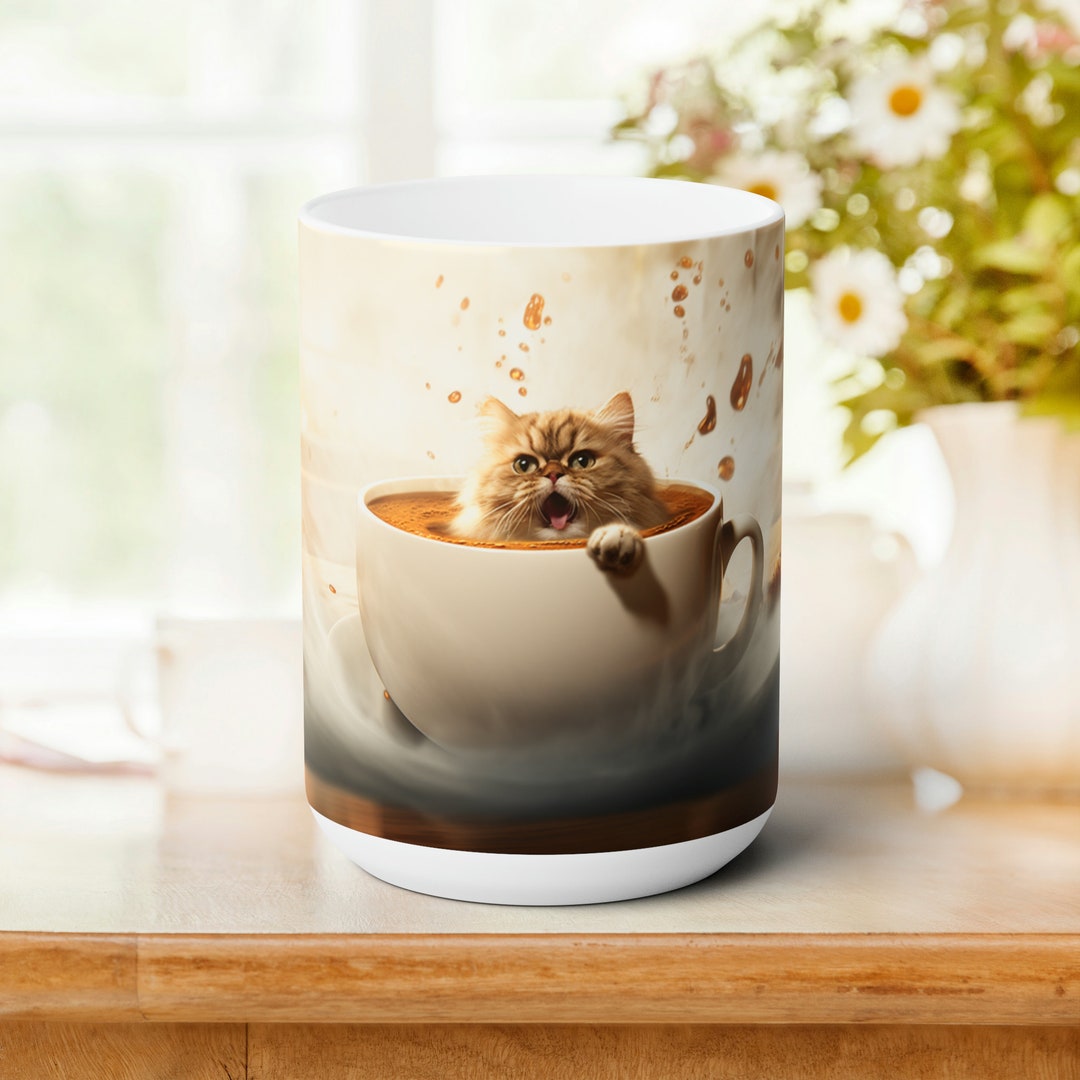 Cute Cat Mug, Cat Lover Gift, Crazy Cat Lady, Funny Gift, Funny Cat Mug ...