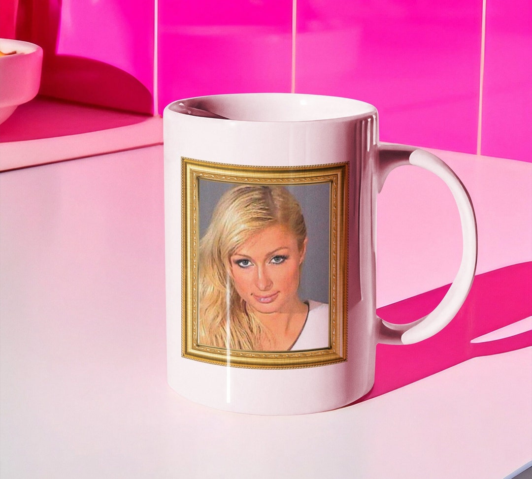 Funny Y2K Paris Hilton Mugshot Mug, Paris in Love Mug, Funny Gag Gift ...