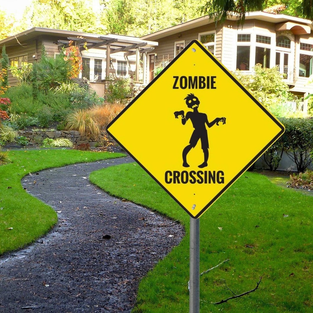 Custom Zombie Crossing Sign Halloween Traffic Sign Custom - Etsy