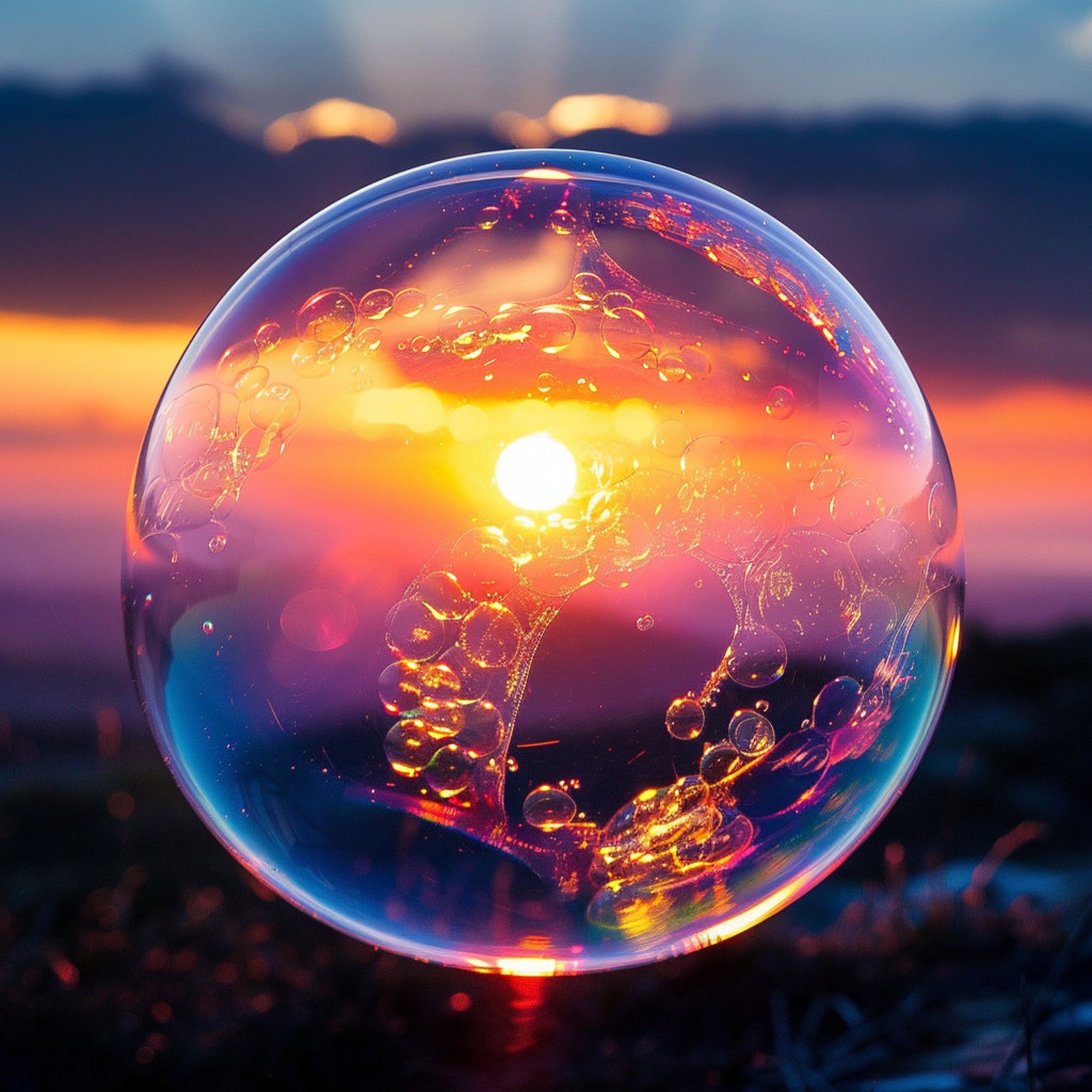 Sunset Bubbles Sunset Background Bubbles Sunset Wallpaper Sunset ...