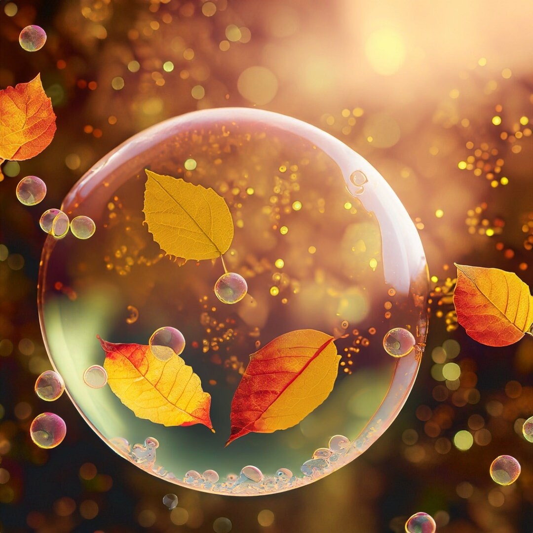 Leaf Clipart Fall Leaf Bubble Clipart Leaf Clipart for - Etsy