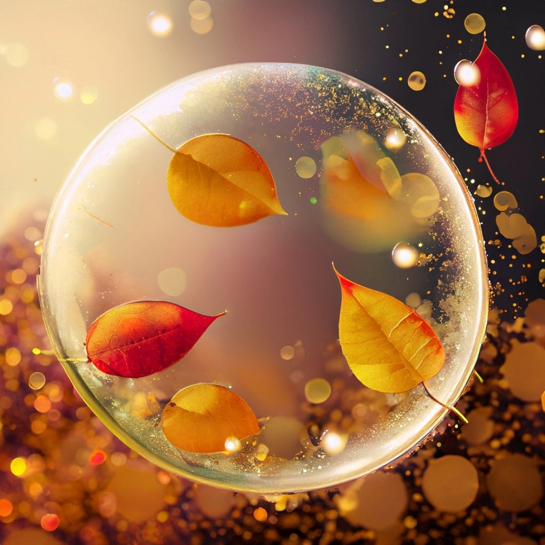 Leaf Clipart Fall Leaf Bubble Clipart Leaf Clipart for - Etsy