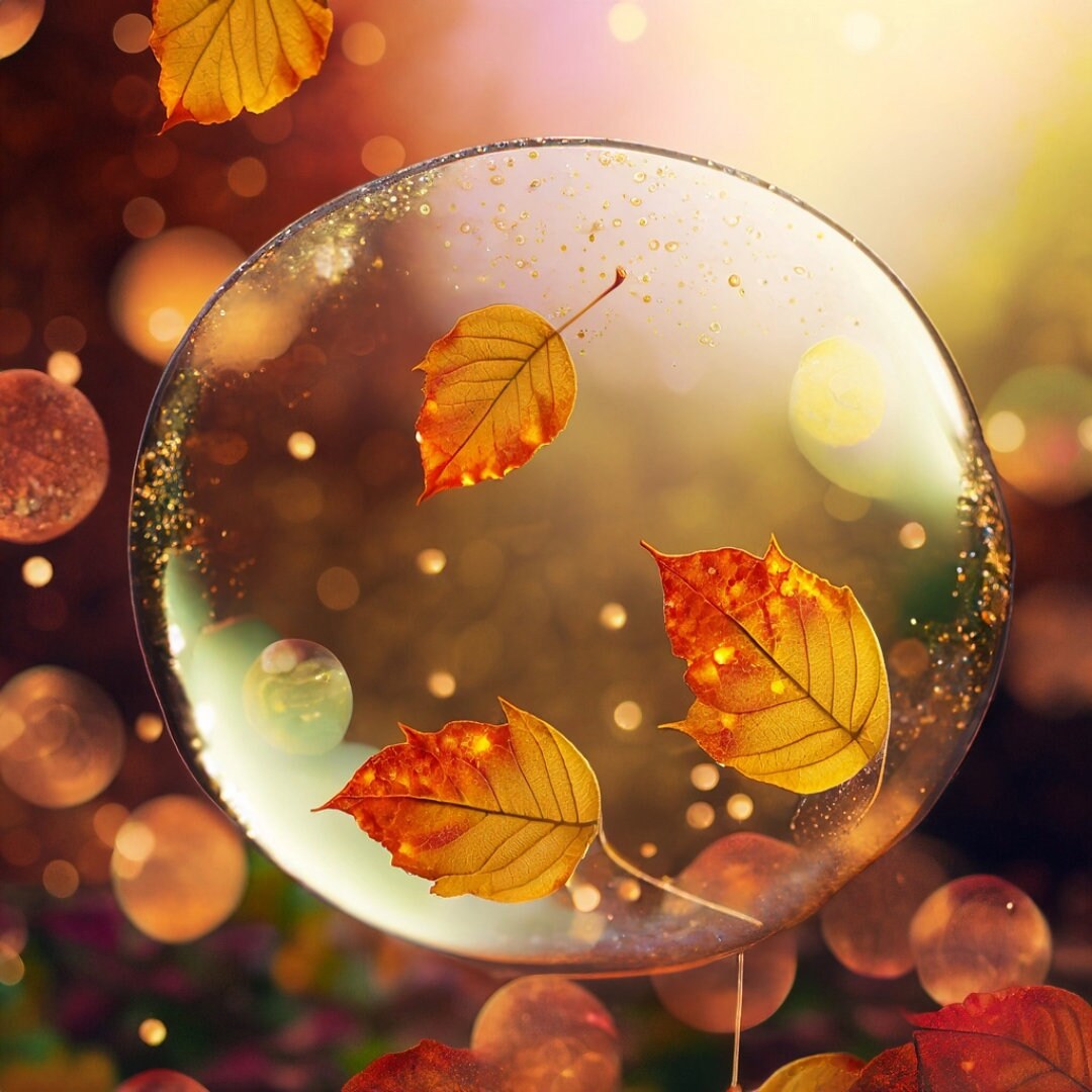 Leaf Clipart Fall Leaf Bubble Clipart Leaf Clipart for - Etsy