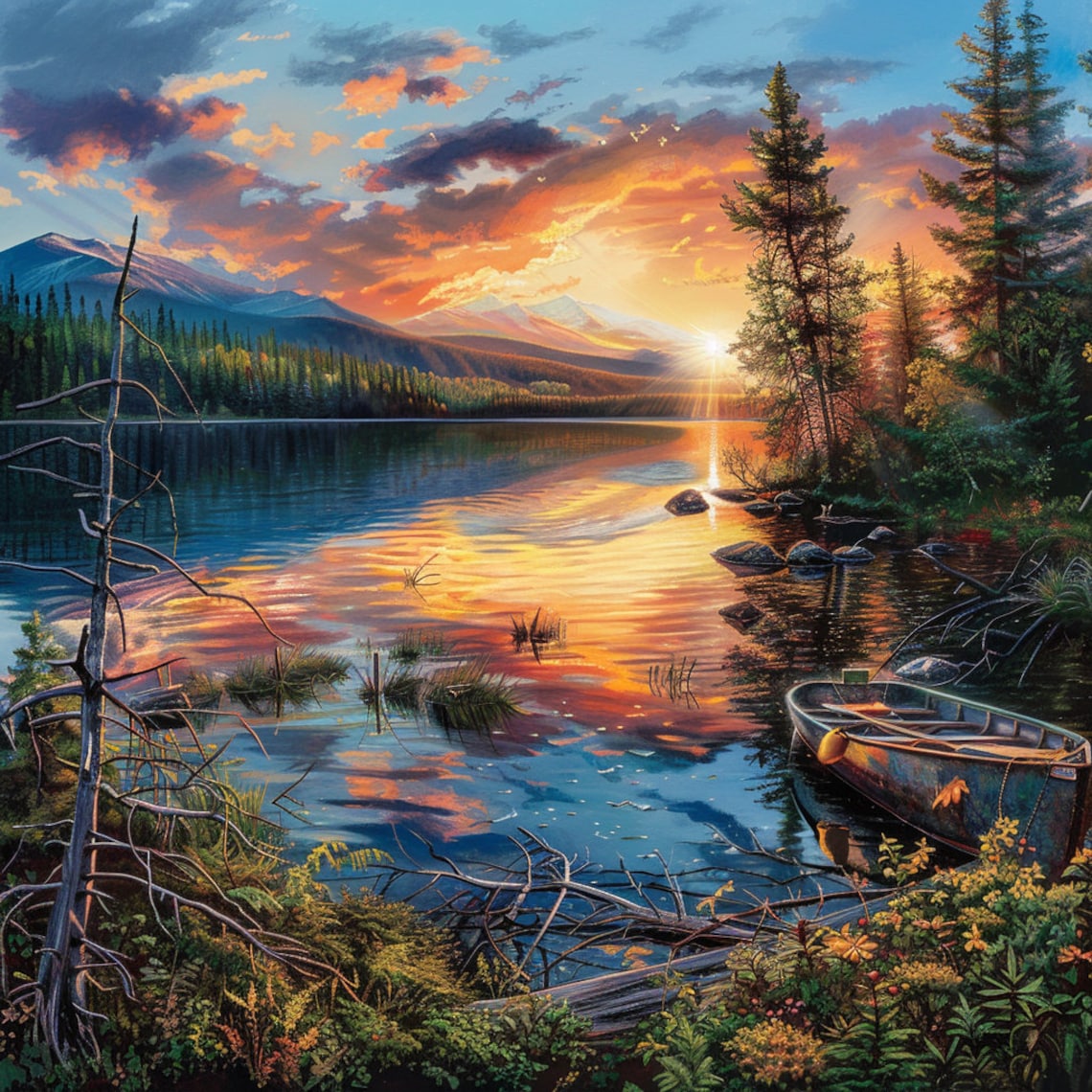 Lake Sunrise Background Lake Sunrise Wallpaper Lake Sunrise Scrapbook ...