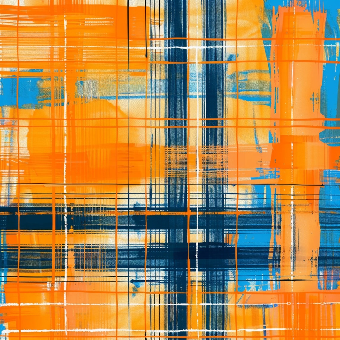 Plaid Orange Blue Plaid Background Plaid Blue Orange Plaid Wallpaper ...