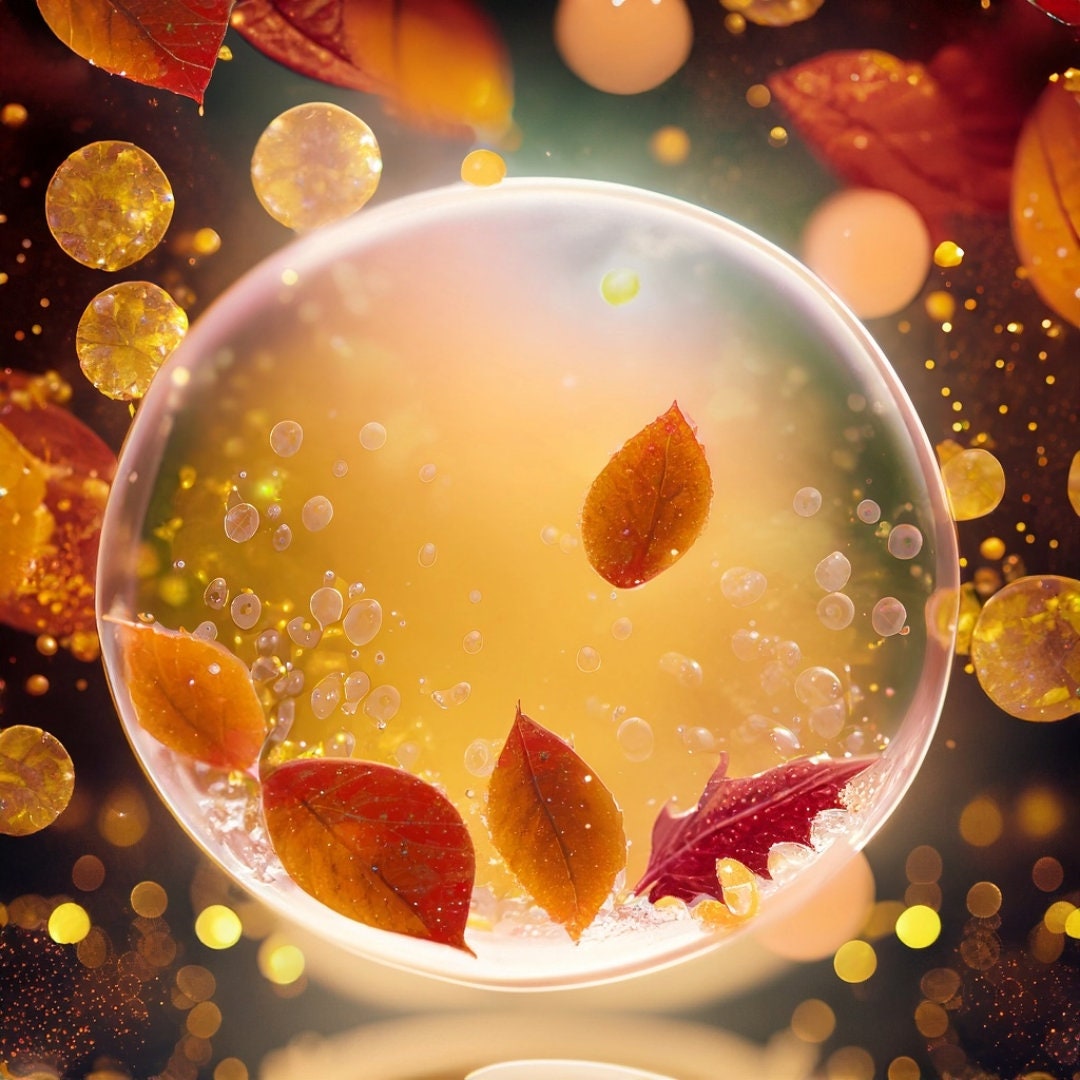 Leaf Clipart Fall Leaf Bubble Clipart Leaf Clipart for - Etsy